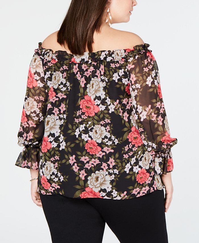 INC International Concepts I.N.C. Plus Size Off-The-Shoulder Blouse ...