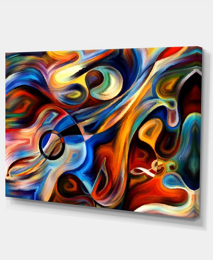Design Art Designart Abstract Music And Rhythm Abstract Canvas Art ...