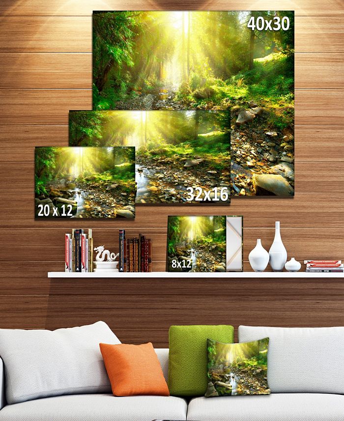 Design Art Designart Mountain Stream In Forest Landscape Photography ...