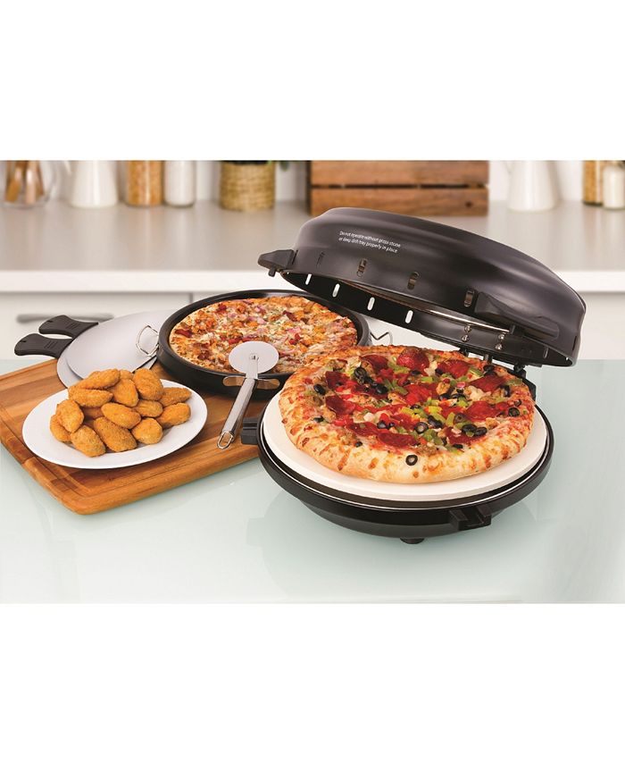 EuroCuisine Euro Cuisine PM600 Electric Pizza Maker - With Stone and ...