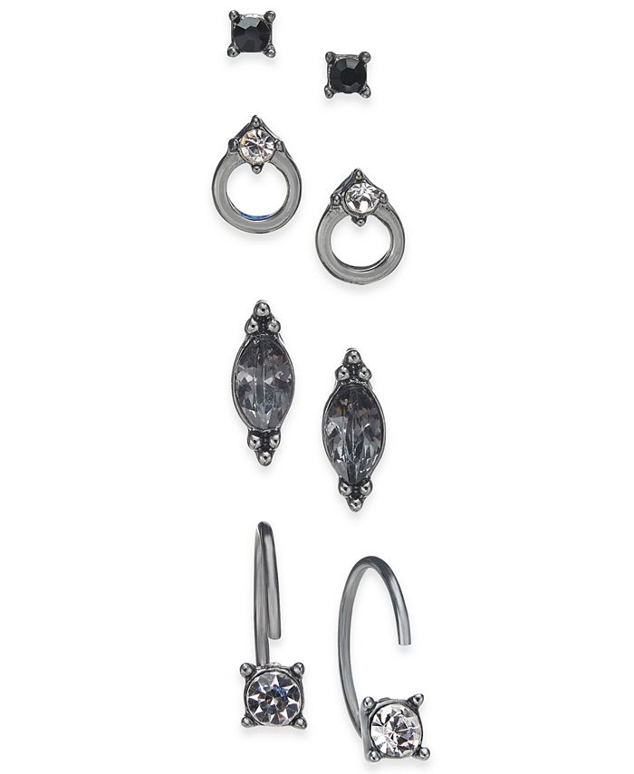INC International Concepts I.N.C. Hematite-Tone 8-Pc. Crystal Stackable ...