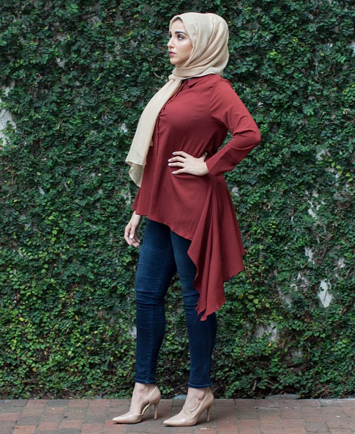 Verona Collection Button-Front High-Low Shirt - Macy's