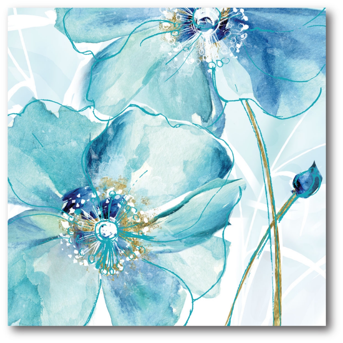 Click here for Courtside Market Light Blue Flower I Gallery-Wrapp... prices