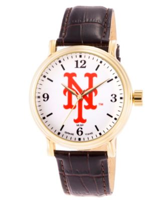 Gametime MLB New York Mets Men's Shiny Gold Vintage Alloy Watch - Macy's