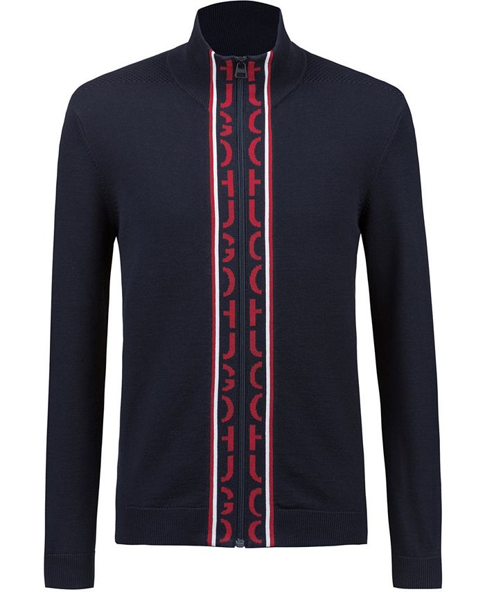 Hugo Boss HUGO Men's Full-Zip Sweater - Macy's