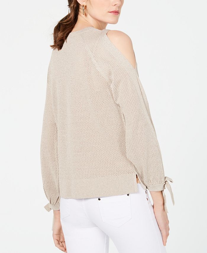 INC International Concepts INC Metallic Split-Sleeve Sweater, Created ...