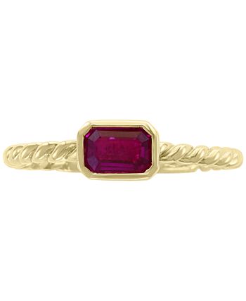 EFFY Collection EFFY® Ruby (5/8 ct. t.w.) Ring in 14k Yellow Gold (Also ...