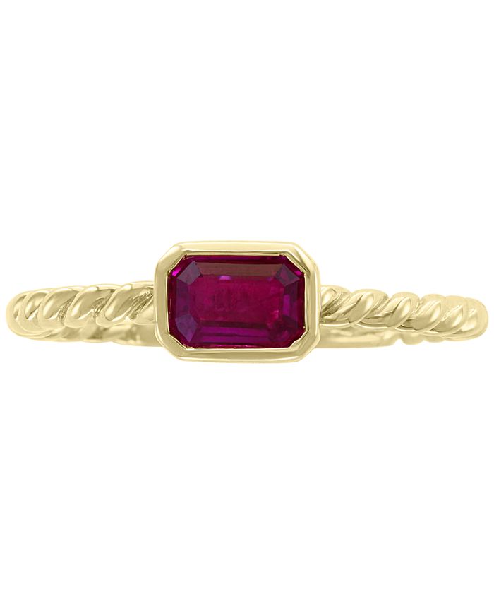 EFFY Collection EFFY® Ruby (5/8 ct. t.w.) Ring in 14k Yellow Gold (Also ...