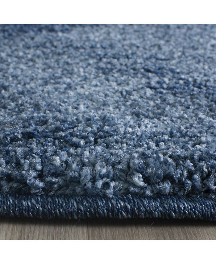 Safavieh Retro RET2144 Blue and Dark Blue 8' x 8' Round Area Rug - Macy's