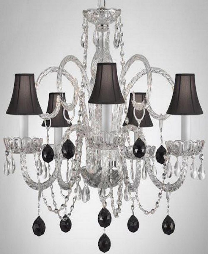 Harrison Lane Empress Crystal 5-Light Chandelier with Shades and ...