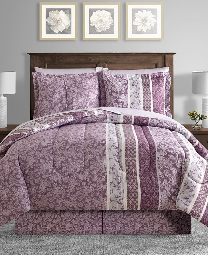 Sunham Martina Reversible 8-Pc. Queen Comforter Set - Macy's