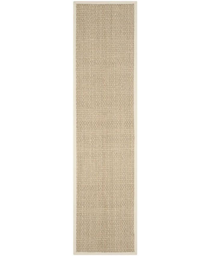 Safavieh Natural Fiber Natural and Ivory 2'6" x 16' Sisal Weave Runner ...