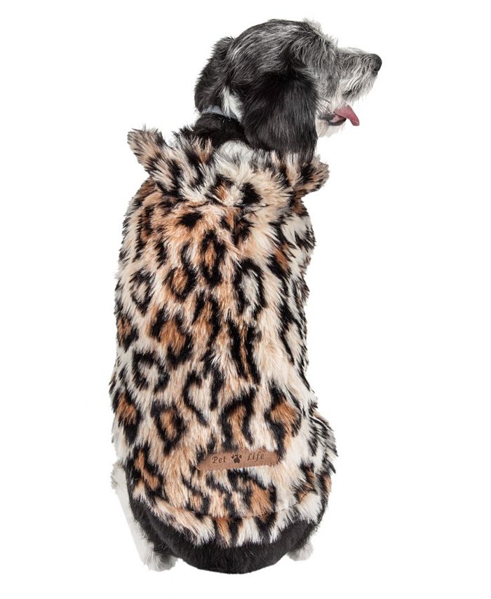 Pet Life Luxe 'Lab-Pard' Dazzling Leopard Patterned Faux Fur Dog Coat ...