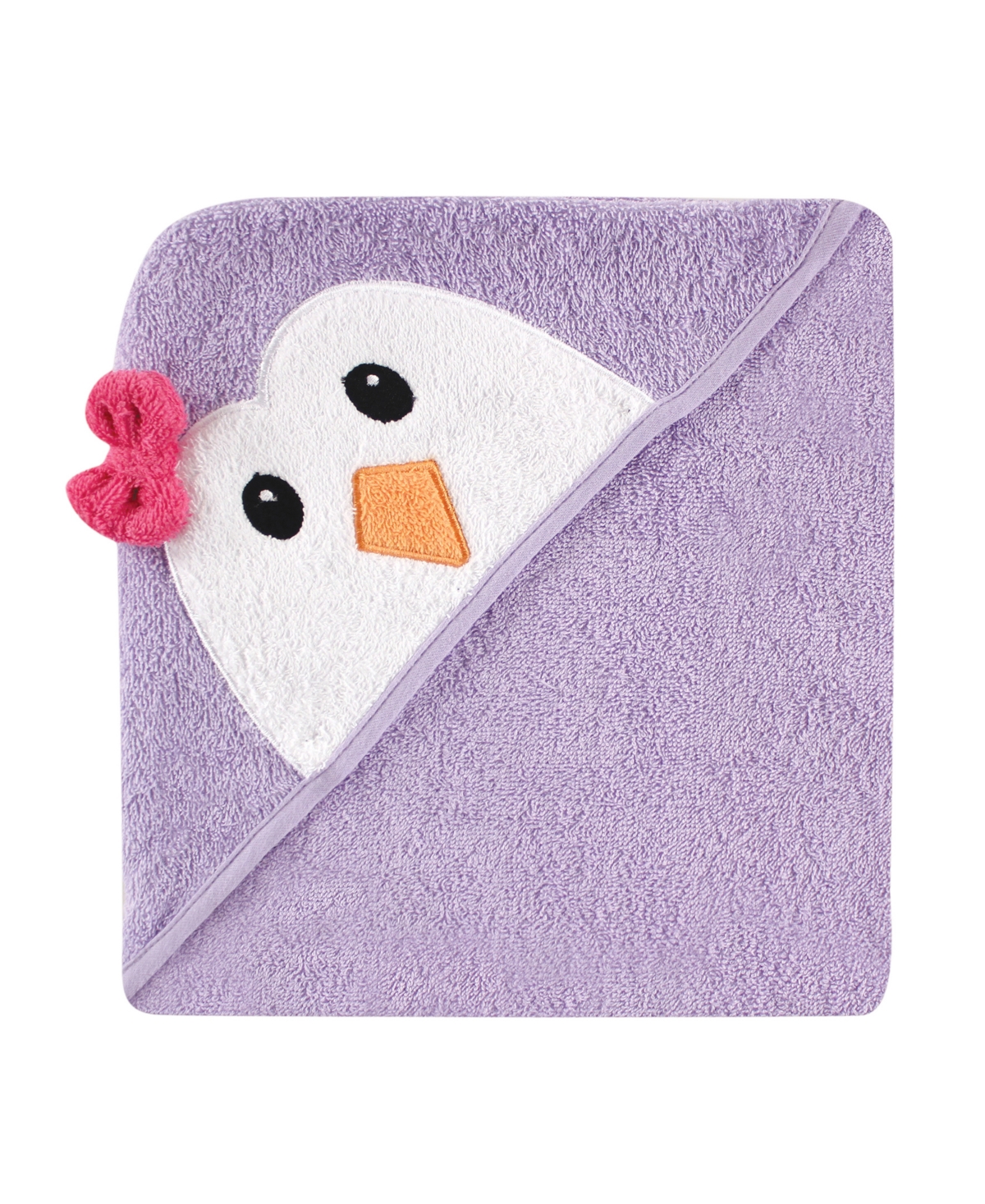 Click here for Luvable Friends Animal Face Hooded Towel - Purple... prices