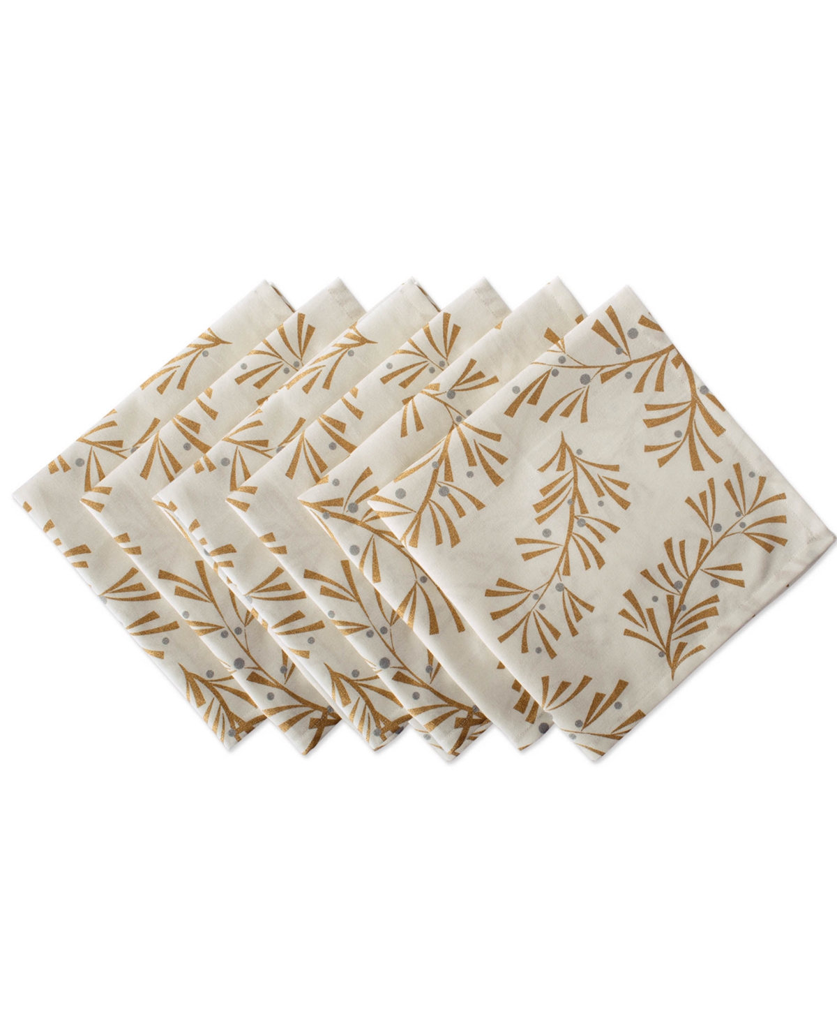Click here for Metallic Holly Leaves Napkin  Set of 6 - Gold prices