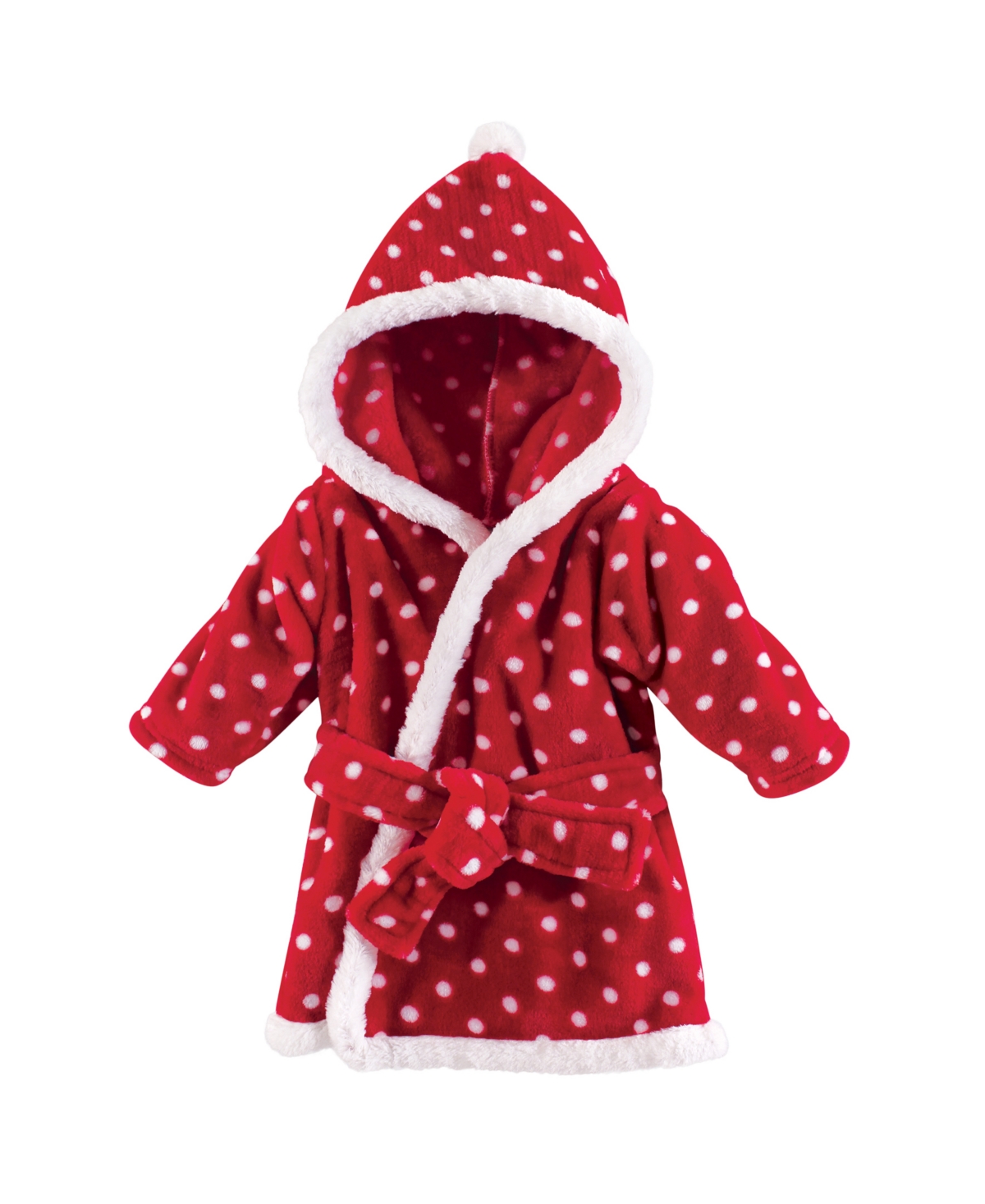 Click here for Hudson Baby Baby Girls Plush Bathrobes - Red Polka... prices