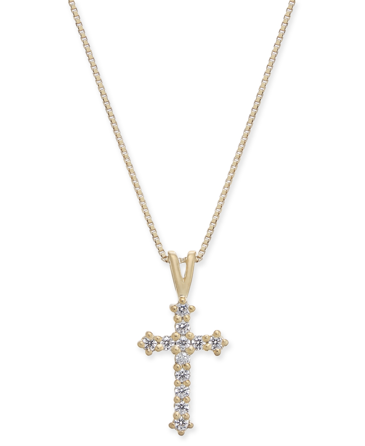 Click here for Diamond Cross 18 Pendant Necklace (1/10 ct. t.w.)... prices