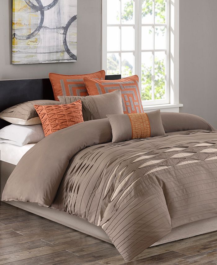 Natori Nara Queen 4 Piece Cotton Sateen Comforter Set - Macy's
