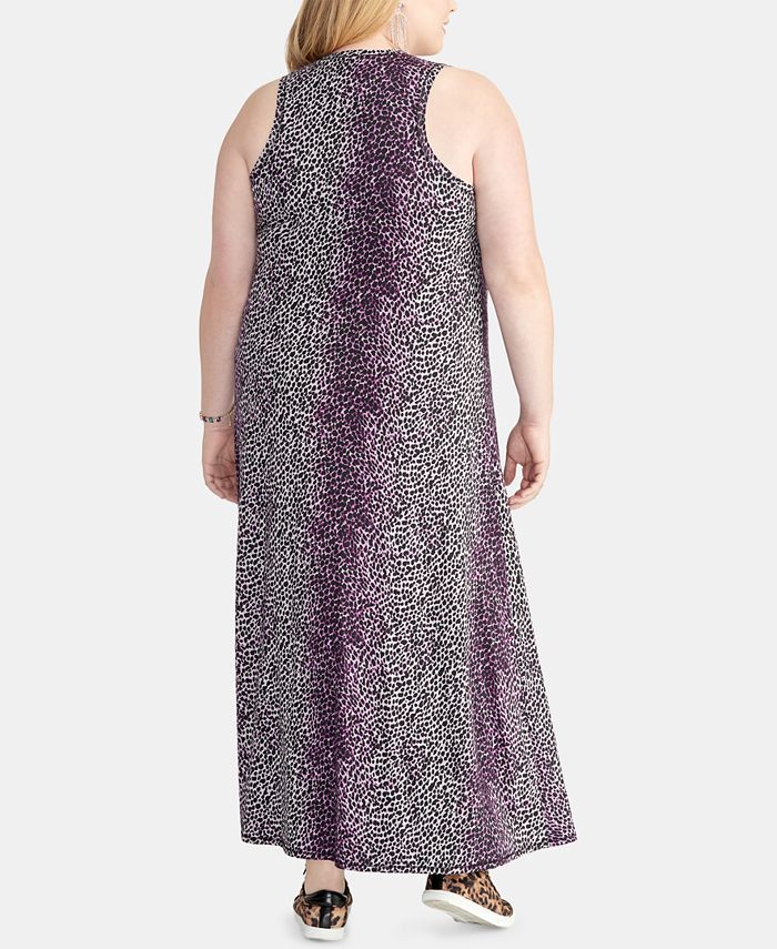 RACHEL Rachel Roy Plus Size Printed Racerback Maxi Dress - Macy's