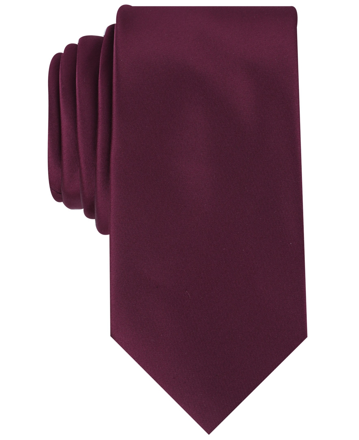 Click here for Mens Perry Ellis Satin Solid Tie - Wine prices