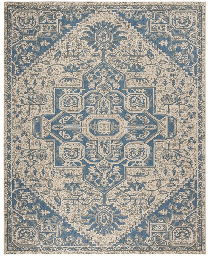 Safavieh Linden Blue and Creme 9' x 12' Area Rug - Macy's