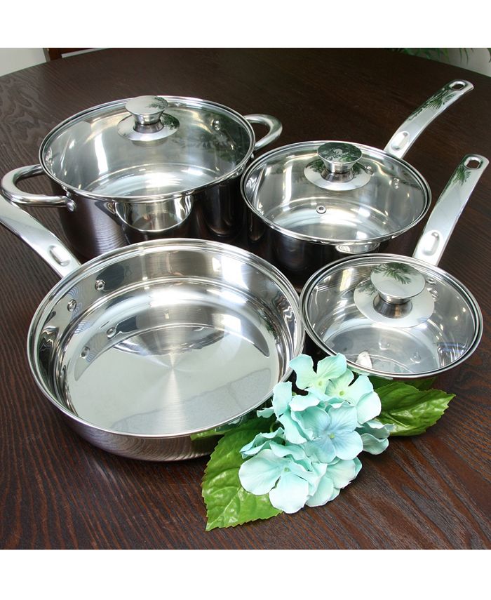 Gibson Sunbeam Ansonville 7 Piece Cookware Set - Macy's