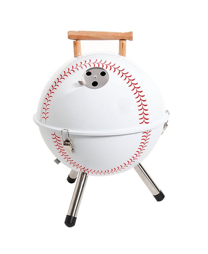 Gibson Home Baseball 12" Powder Coated Steel Barbecue Grill with Wood ...