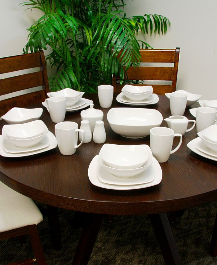 Laurie Gates Hagen Square Dinnerware, Set of 30 - Macy's