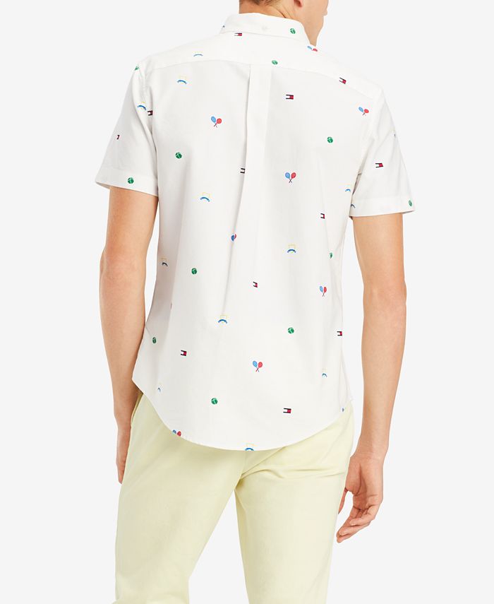 Tommy Hilfiger Men's Custom-Fit Tennis Critter-Print Shirt - Macy's