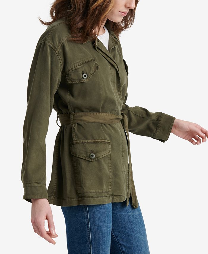 Lucky Brand Belted Utility Jacket - Macy's