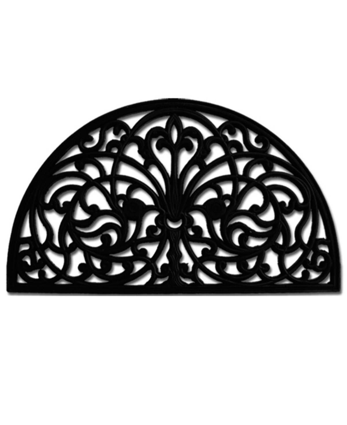 Click here for Home & More Iris Rubber Doormat  18 x 30 - Black prices