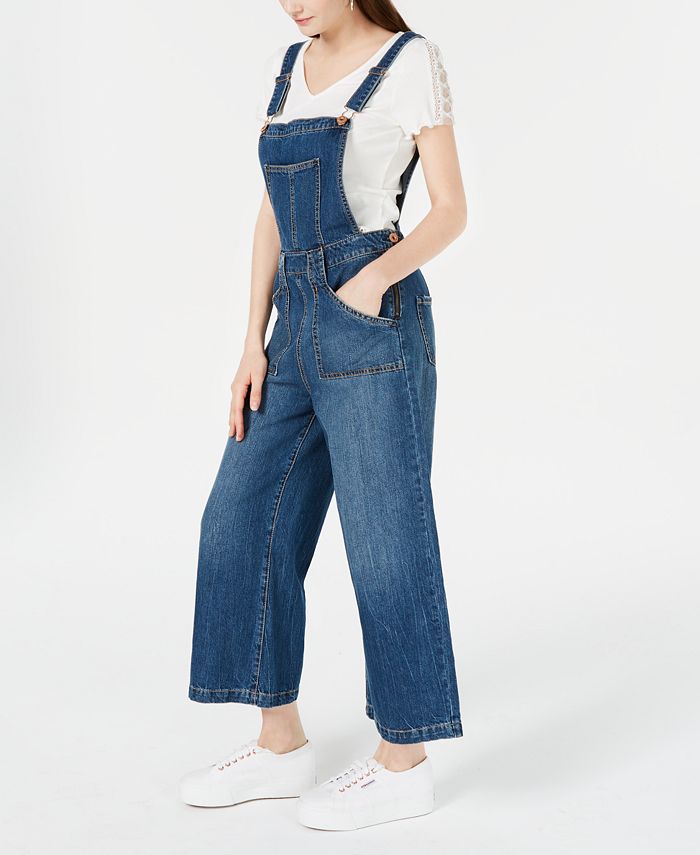 American Rag Juniors' Wide-Leg Denim Overalls, Created for Macy's - Macy's