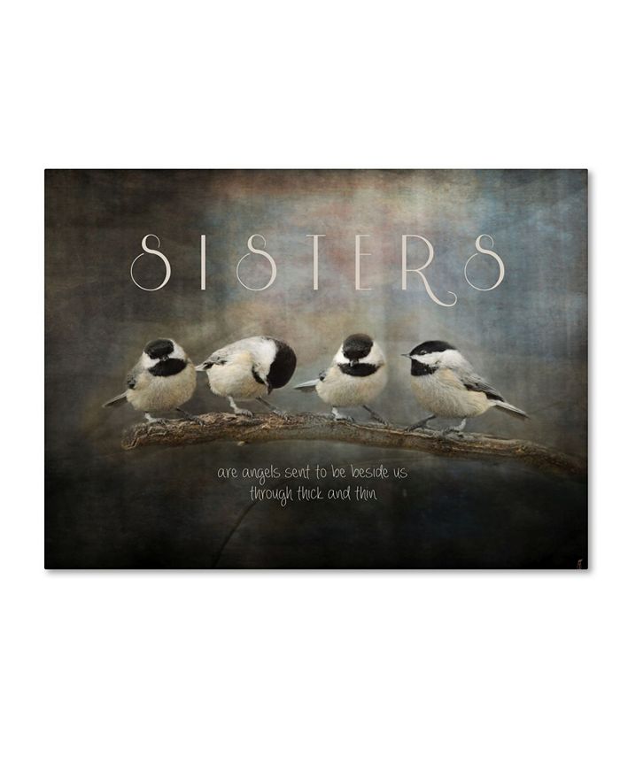 Trademark Global Jai Johnson 'Sisters Chickadees' Canvas Art - 24" x 18 ...