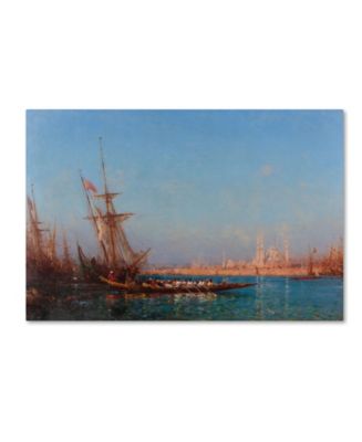 Felix Ziem 'View Of Istanbul' Canvas Art - 47" x 30" x 2" - Macy's
