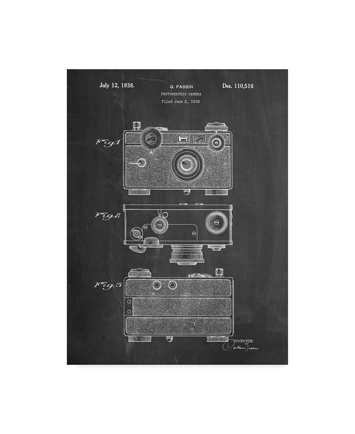 Trademark Global Cole Borders 'Vintage Camera' Canvas Art - 19" x 14" x ...