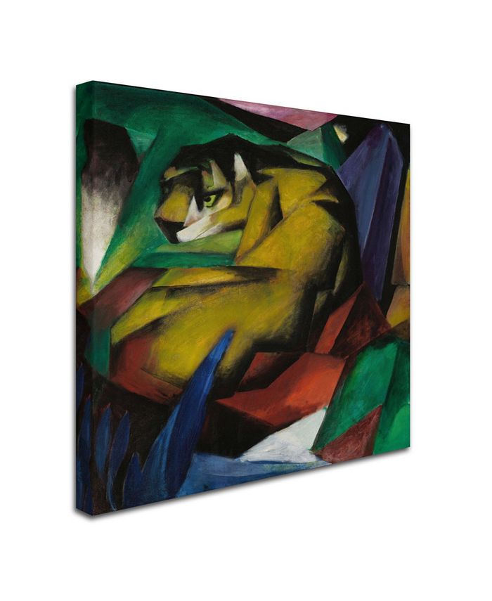 Trademark Global Franz Marc 'The Tiger' Canvas Art - 35" x 35" x 2 ...