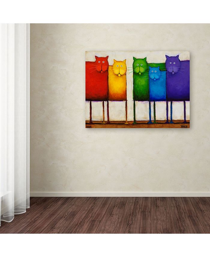 Trademark Global Daniel Patrick Kessler 'Rainbow Cats' Canvas Art - 19 ...