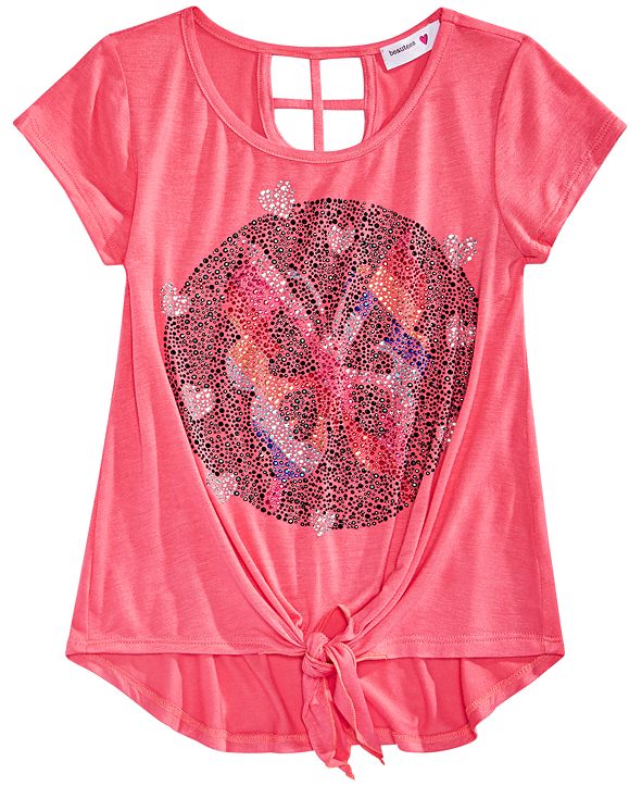 Beautees Big Girls Butterfly Tie-Front Top & Reviews - Shirts & Tops ...