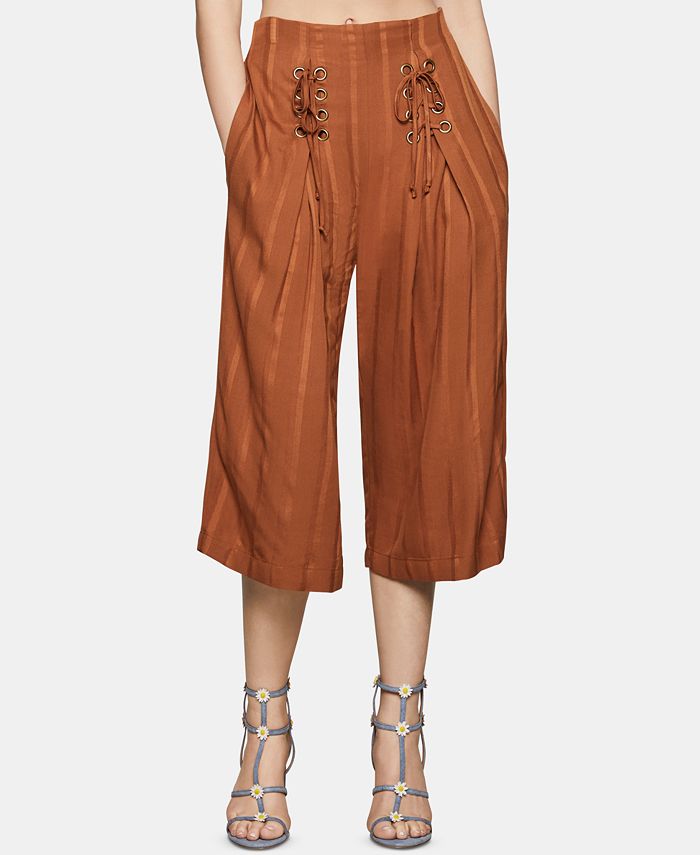 BCBGeneration Pleated Cropped Pants - Macy's