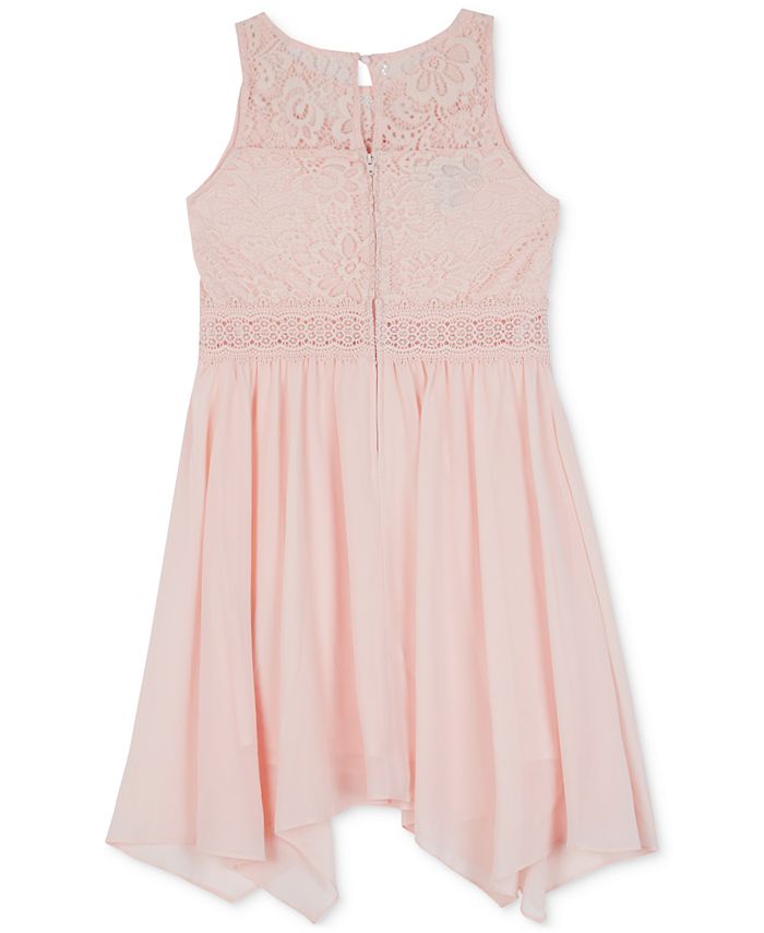 BCX Big Girls Lace Handkerchief Hem Dress - Macy's