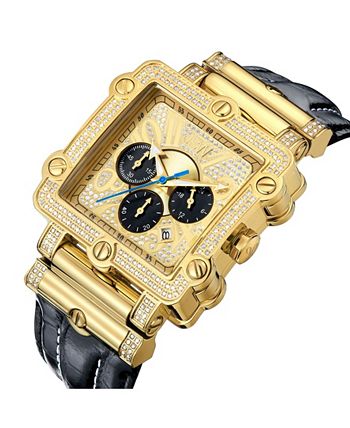 Jbw Men's Phantom Diamond (1 ct.t.w.) 18k Gold Plated Stainless Steel ...