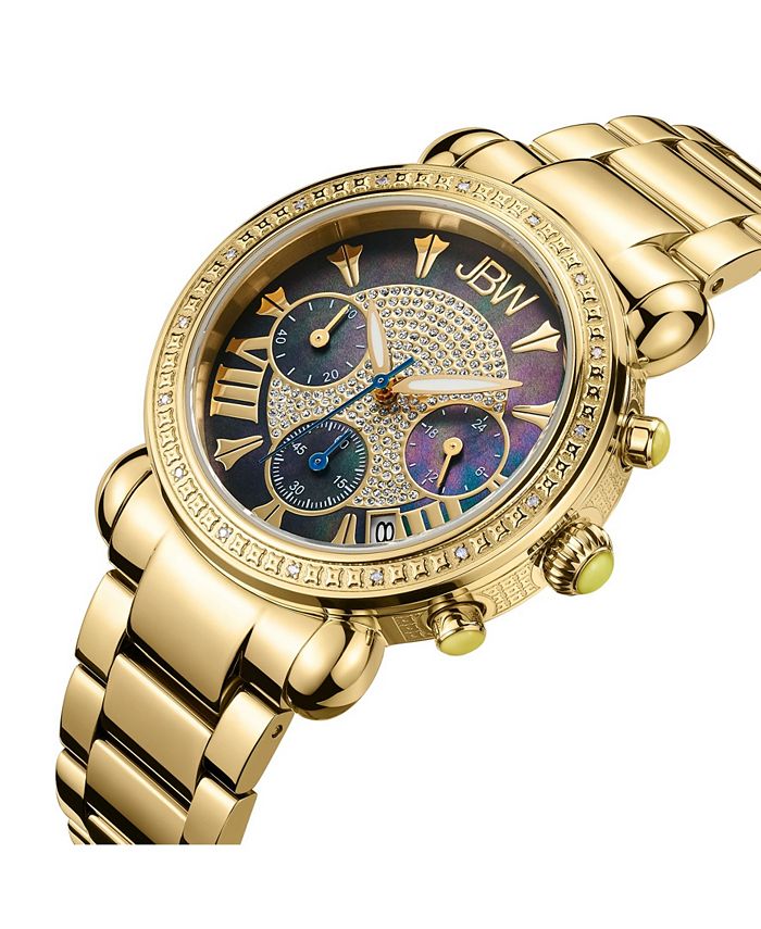 Jbw Women's Victory Diamond (1/6 ct.t.w.) 18k Gold Plated Stainless ...