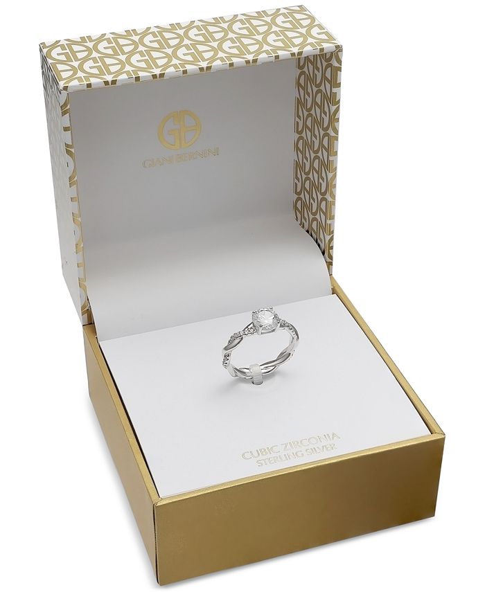Giani Bernini Cubic Zirconia Braided Ring in Sterling Silver, Created ...