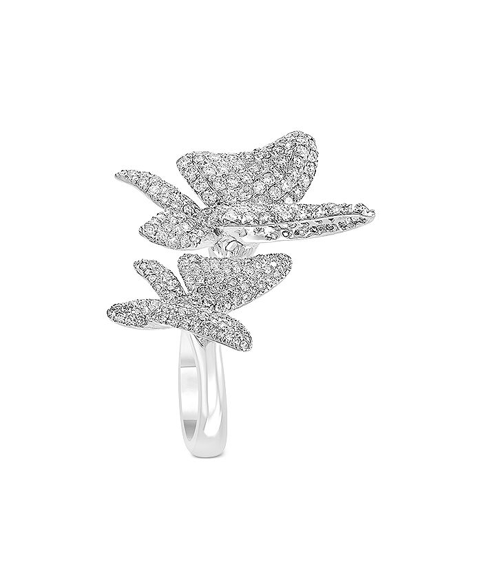 EFFY Collection EFFY® Diamond Pavé Butterfly Ring (2-1/6 ct. t.w.) in ...
