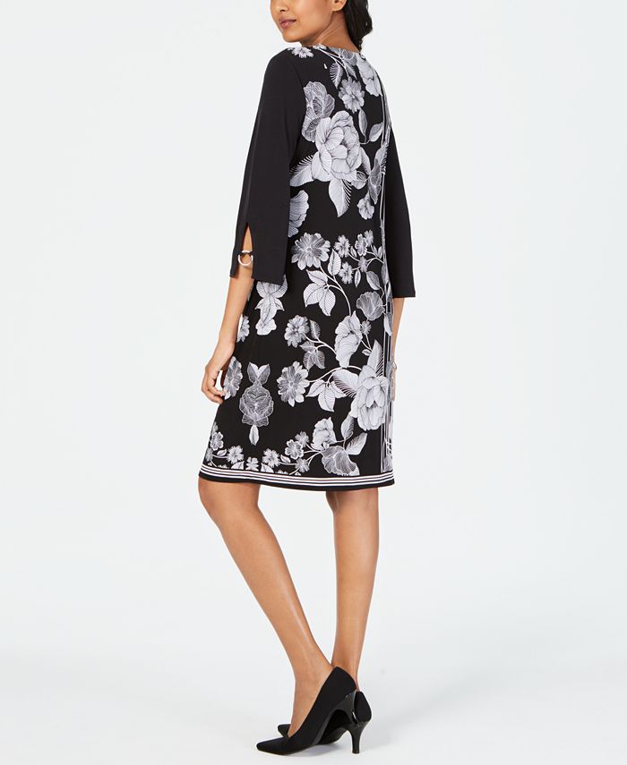 JM Collection Petite Printed Sheath Dress, Created for Macy's - Macy's