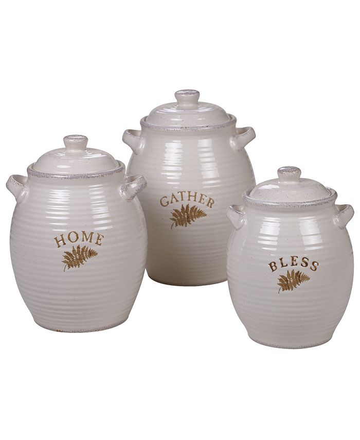 Certified International Gather Canisters, Set of 3 - Macy's