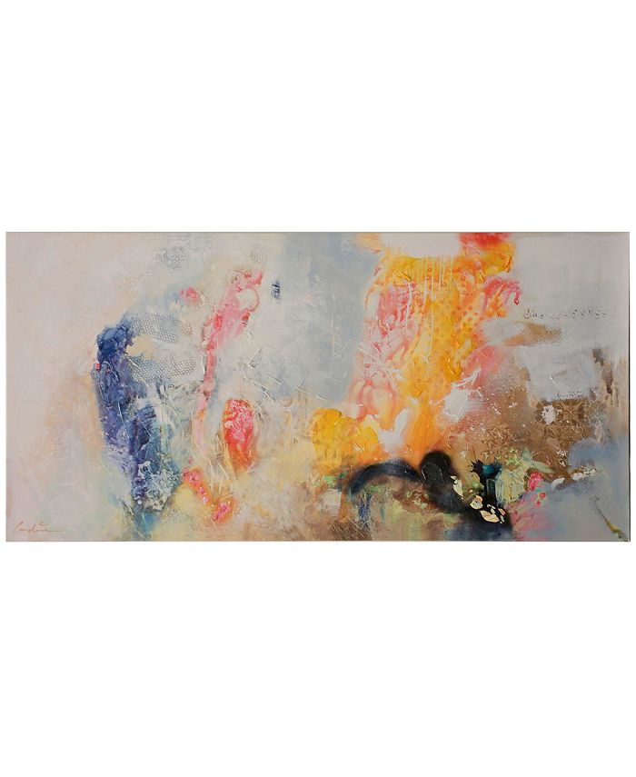StyleCraft Abstract Color Splash Canvas - Macy's