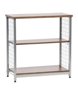 2-Tier Wide Open Mesh Wood-Top Shelf - Macy's