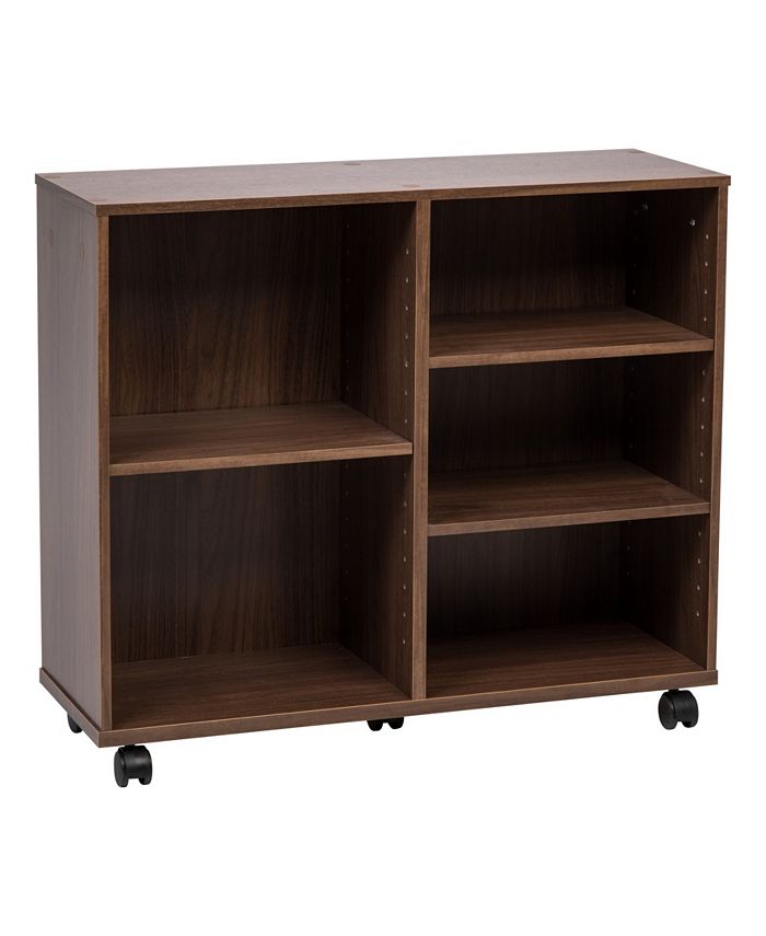 IRIS USA Wide Deep Wooden Rolling Shelf - Macy's