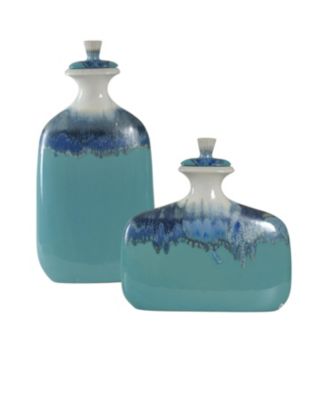 Stylecraft Ceramic Jars with Lids - Set of 2 - Macy's